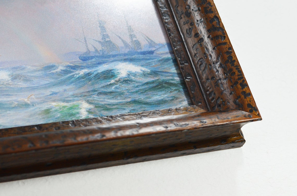 Rustic Brown Picture Wooden Frame. Custom Frame. - Etsy