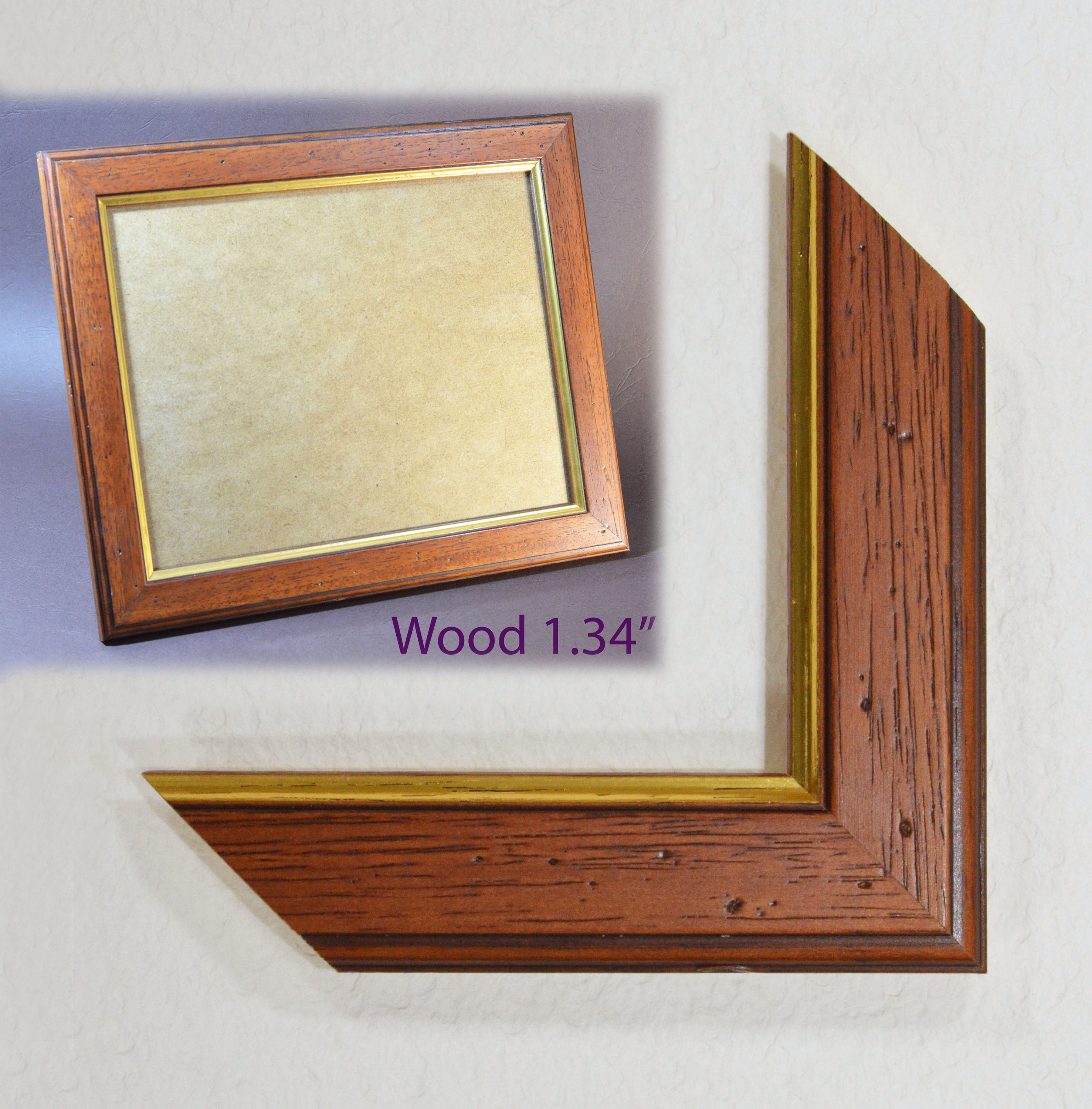 Wood Frame for Diploma, Painting, Poster, Watercolor or Print. Width 1. ...