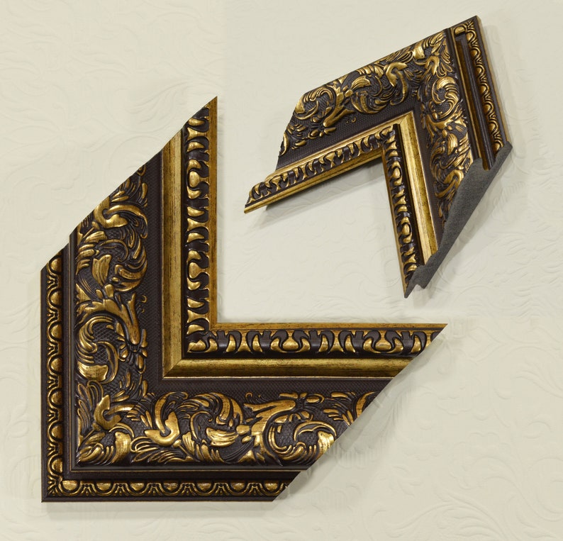 Frame Dark Gold in Antique Style 3.54 Inches Wide. | Etsy