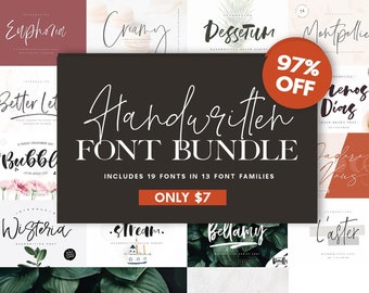 Handwritten Font, Calligraphy Font Bundle, Script Font, Cursive ...