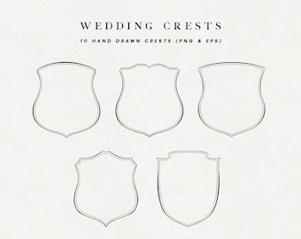 Vintage Floral Wedding Crests Engraved Volume II - Etsy