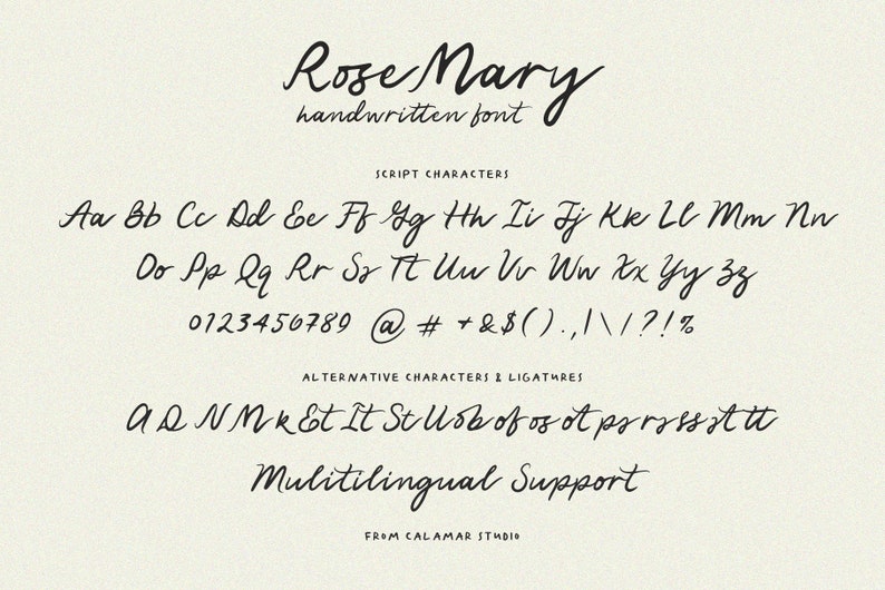 Handwritten Font for Whimsical Wedding Invitations, Script Font ...