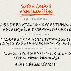 Handwritten Font, Messy Realistic Handwriting, Cursive Font for Canva ...