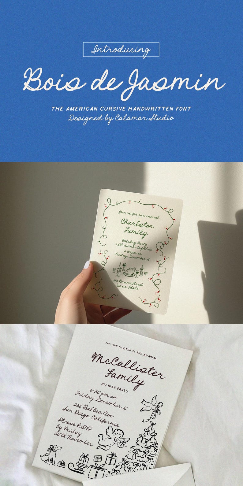 Christmas Font Bundle With a Handwritten Fonts, Vintage Script Fonts ...