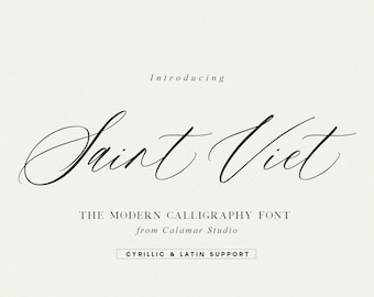 Modern Calligraphy Font, Script Font, Handwritten Font for Wedding ...