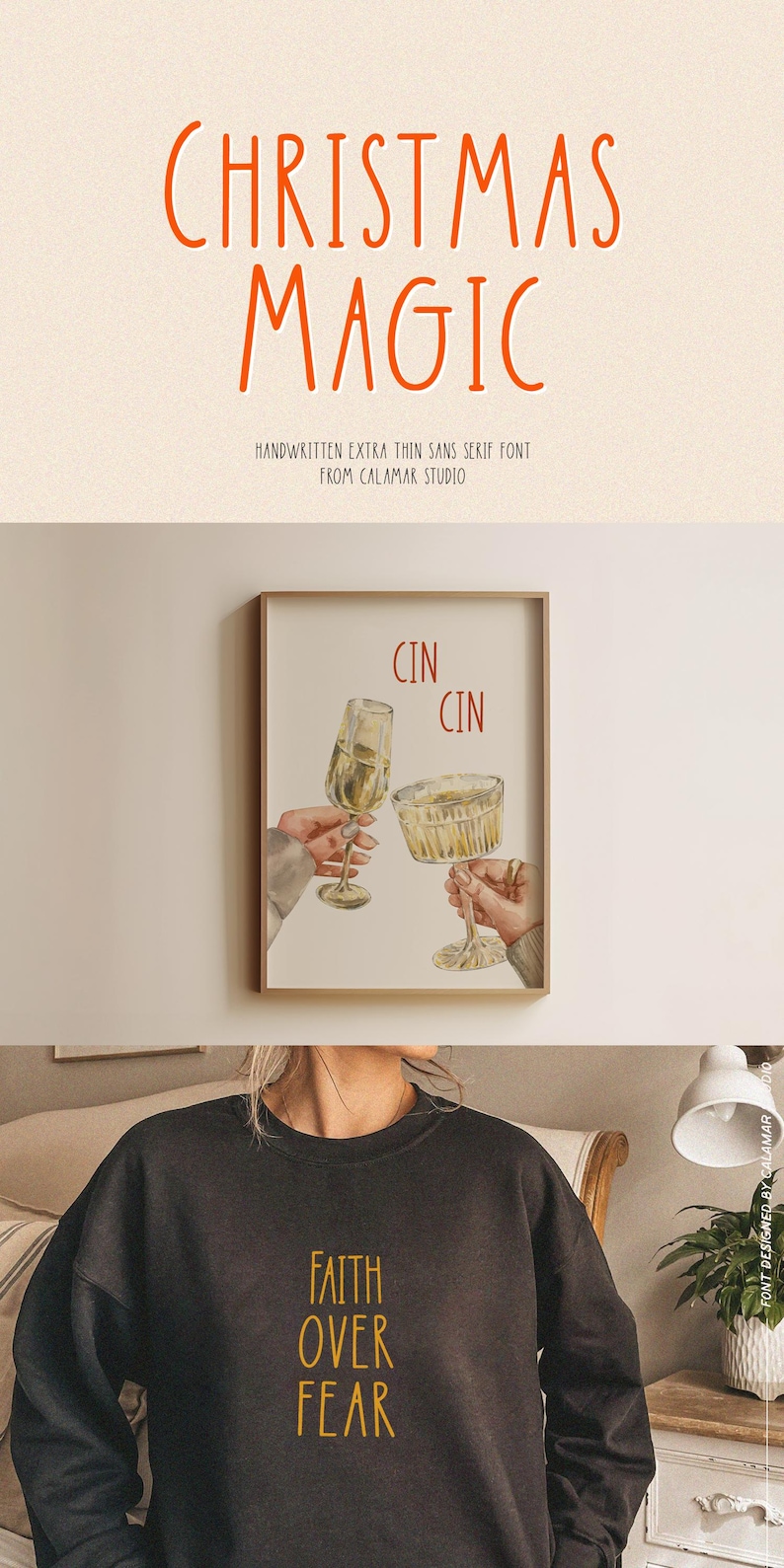 Christmas Font Bundle With a Handwritten Fonts, Vintage Script Fonts ...