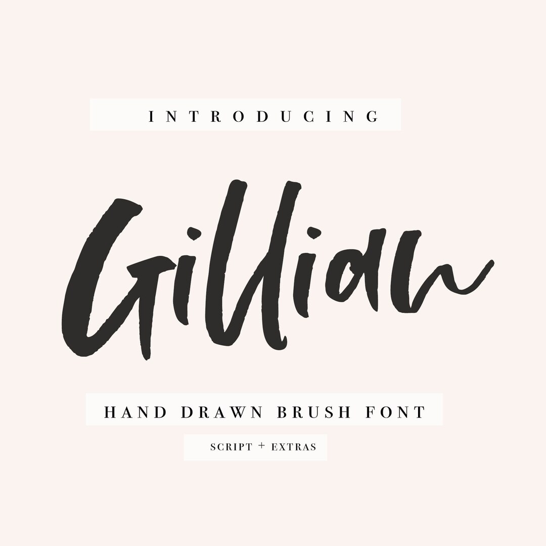 Gillian Calligraphy Font: Handwriting Brush Script (OTF, TTF, AI) - Etsy