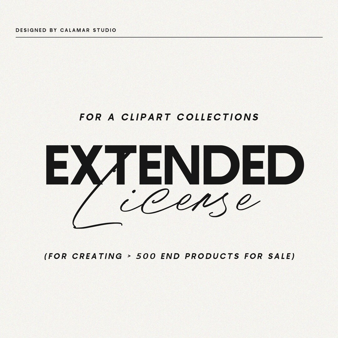 The Extended License for the Clipart Collections - Etsy