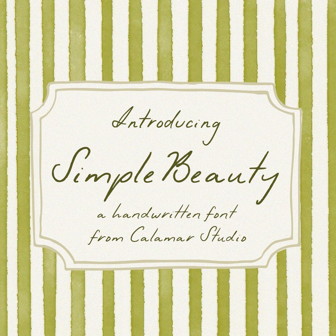 Simple Beauty Handwriting Font, Realistic Handwritten Script Font ...