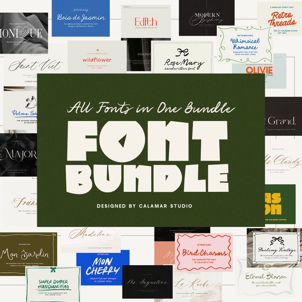 Font Bundle - Etsy