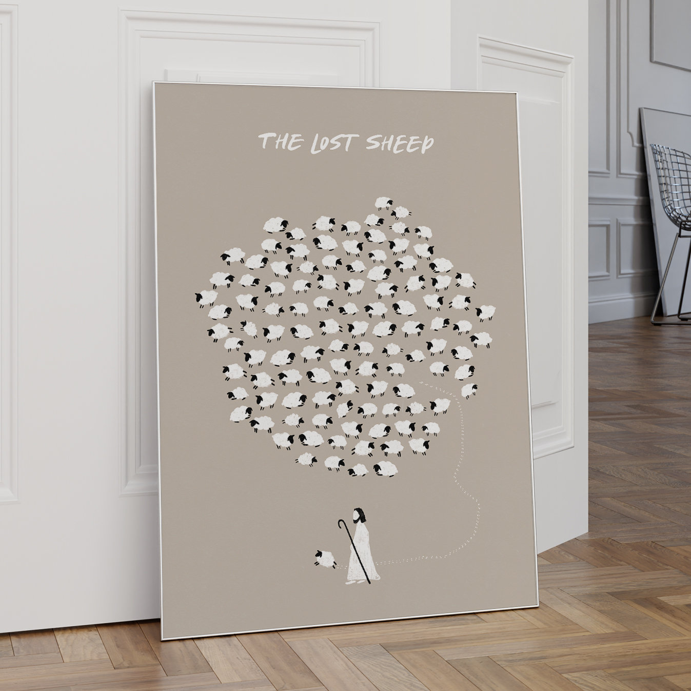 Jesus Leaves the 99 Bible Wall Art the Lost Sheep Good - Etsy