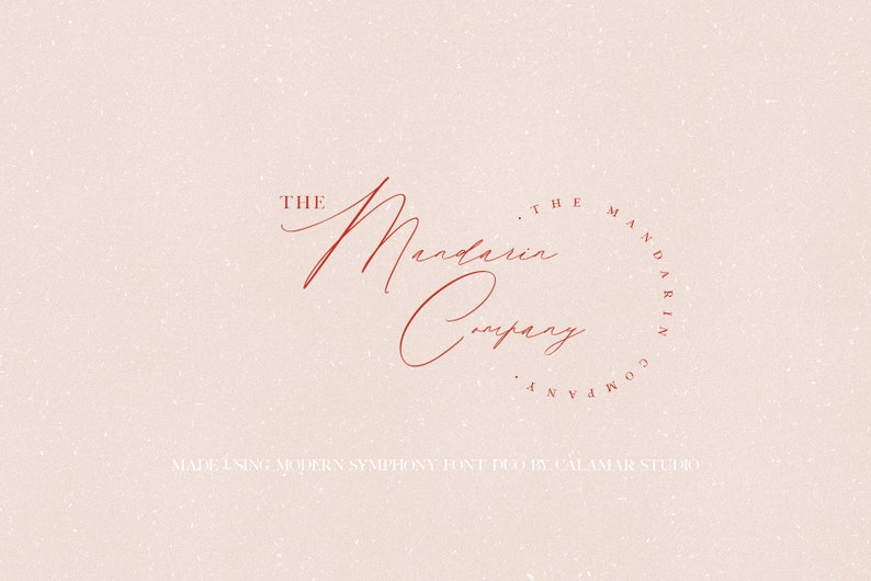 Modern Symphony Font Duo: Elegant Script & Serif Fonts - Etsy