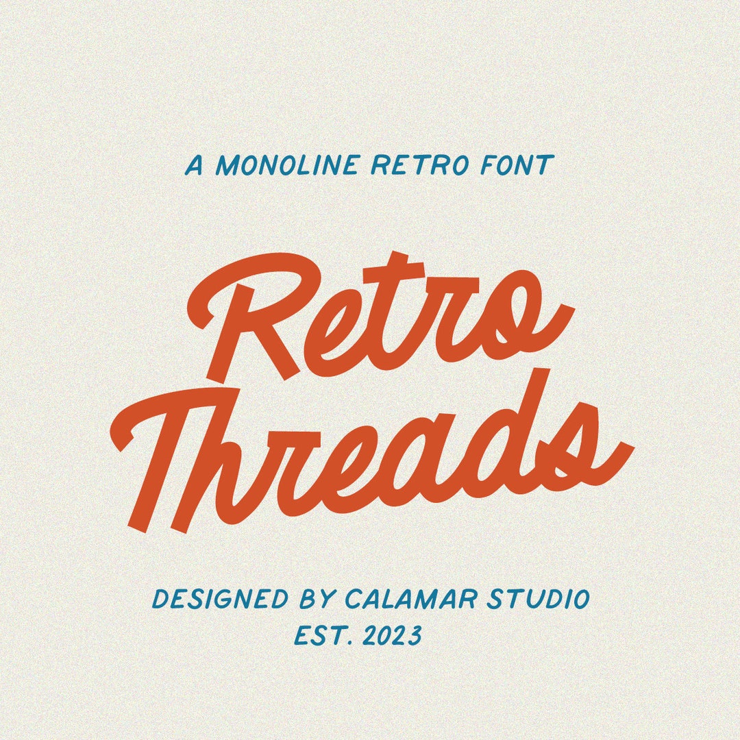 Retro Script Font, Monoline Vintage Cursive Font, Cricut Font ...