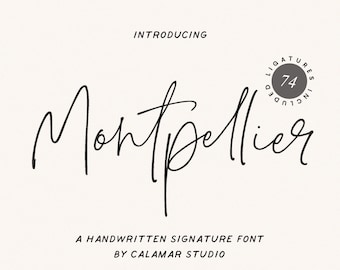 Handwritten Font, Script Font, Calligraphy Font, Cursive Font, Script Font for Cricut, Digital ...