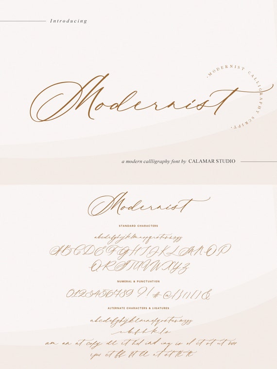 Modern Calligraphy Font Script Font Handwritten Font for - Etsy