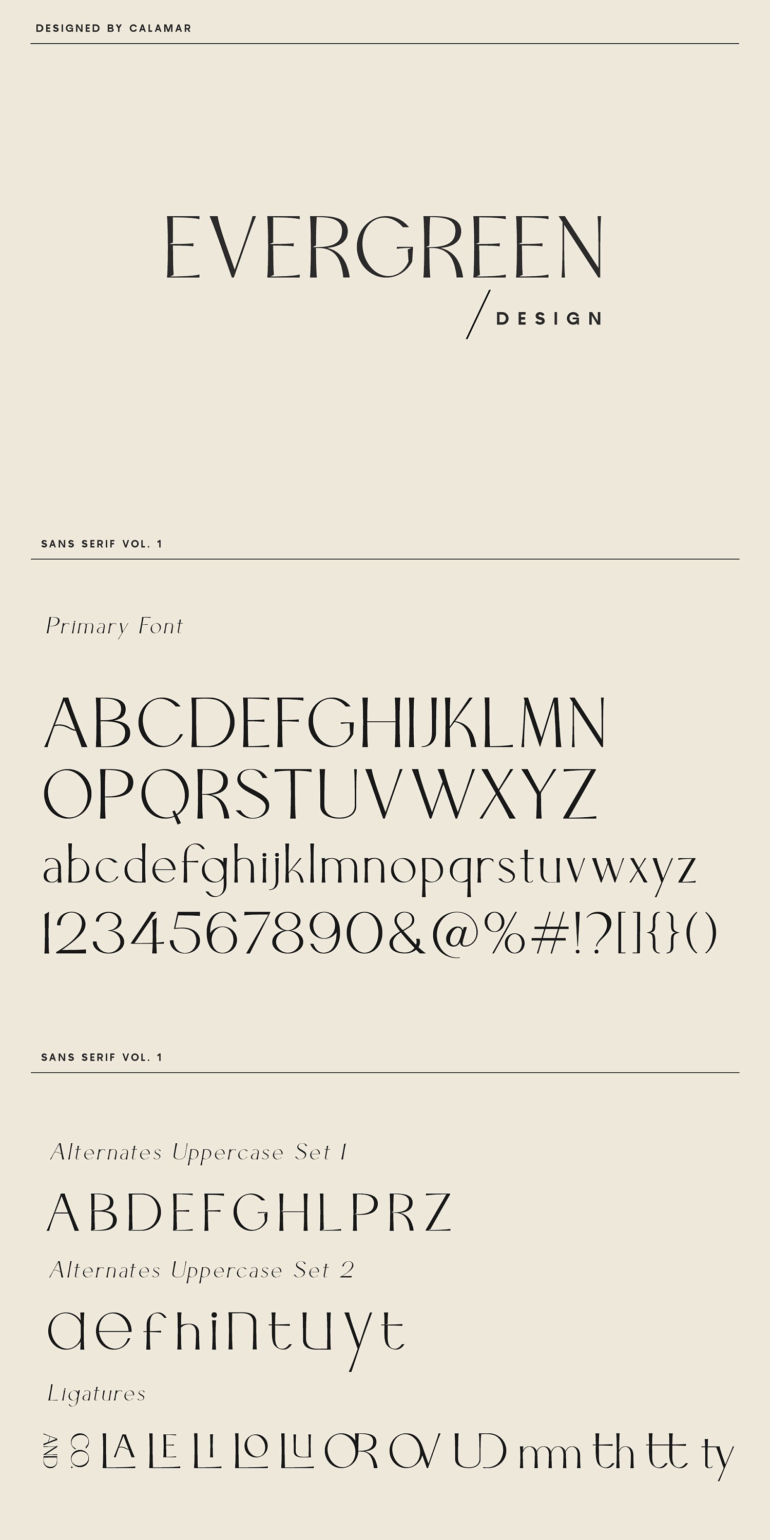 Elegant Sans Serif Font: Evergreen Wedding Invitation Font (OTF, TTF ...
