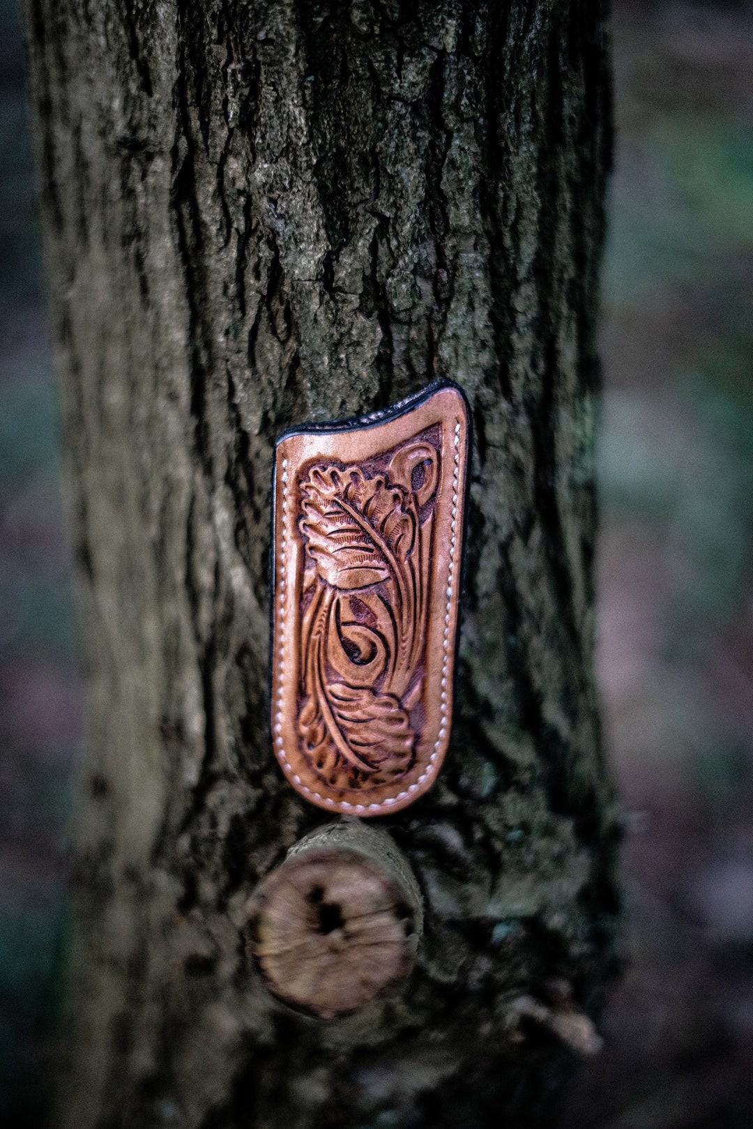 Tooled Leather Knife Sheath/ Pocket Slip. Fits Opinel No7/8 - Etsy