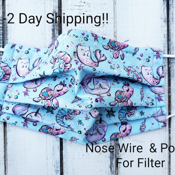 Narwhal Face Mask - Etsy