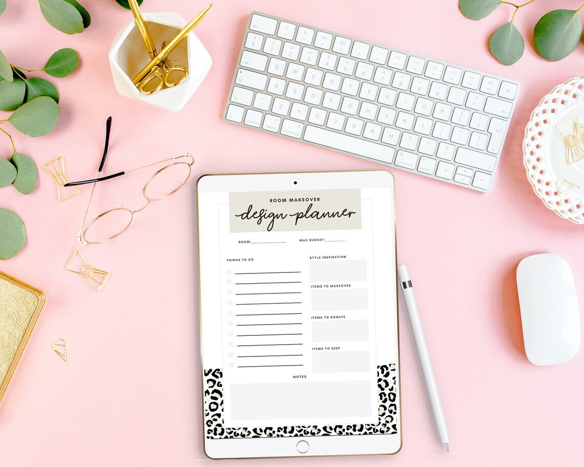 Printable Design Planner Digital Planner Room Makeover Project Planner ...