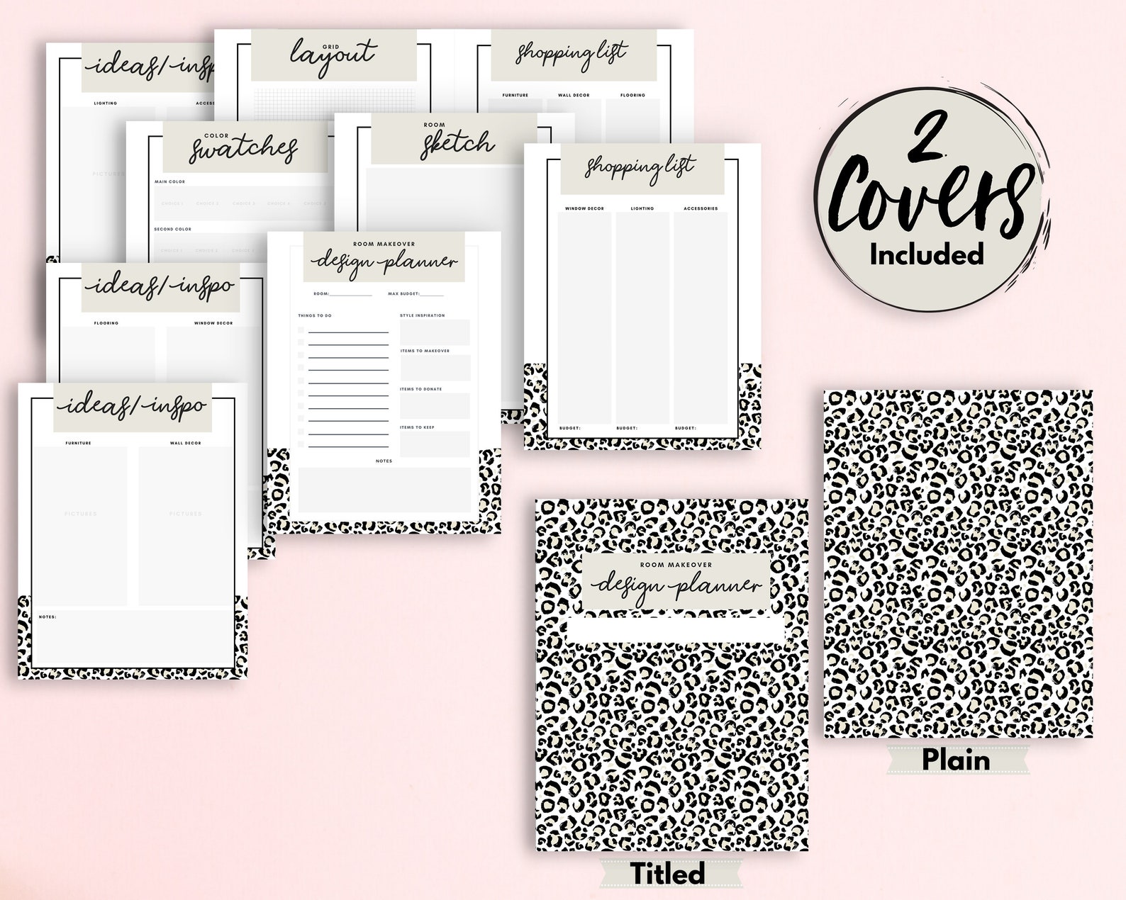 Printable Design Planner | Digital Planner | Room Makeover Project ...