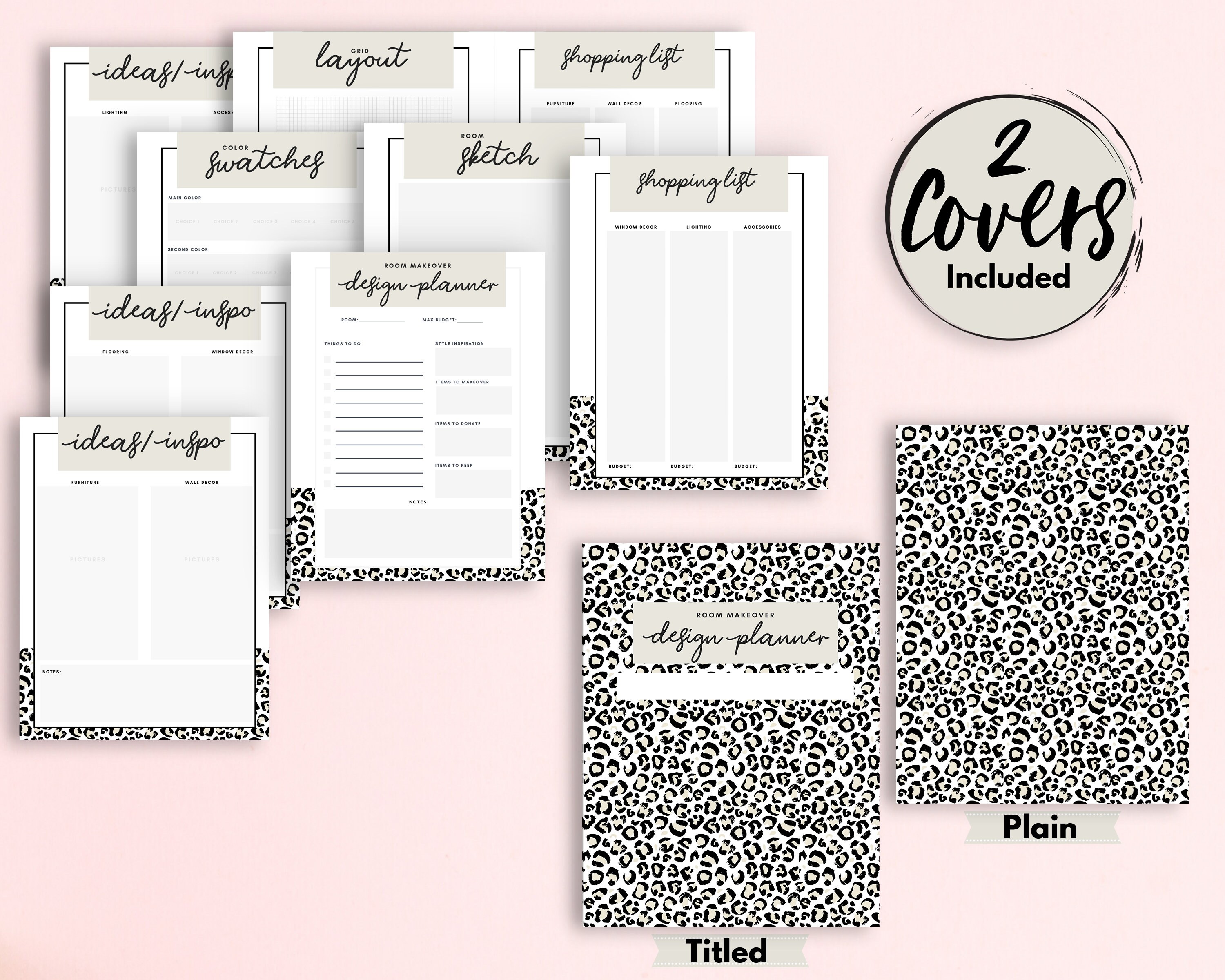 Printable Design Planner | Digital Planner | Room Makeover Project ...