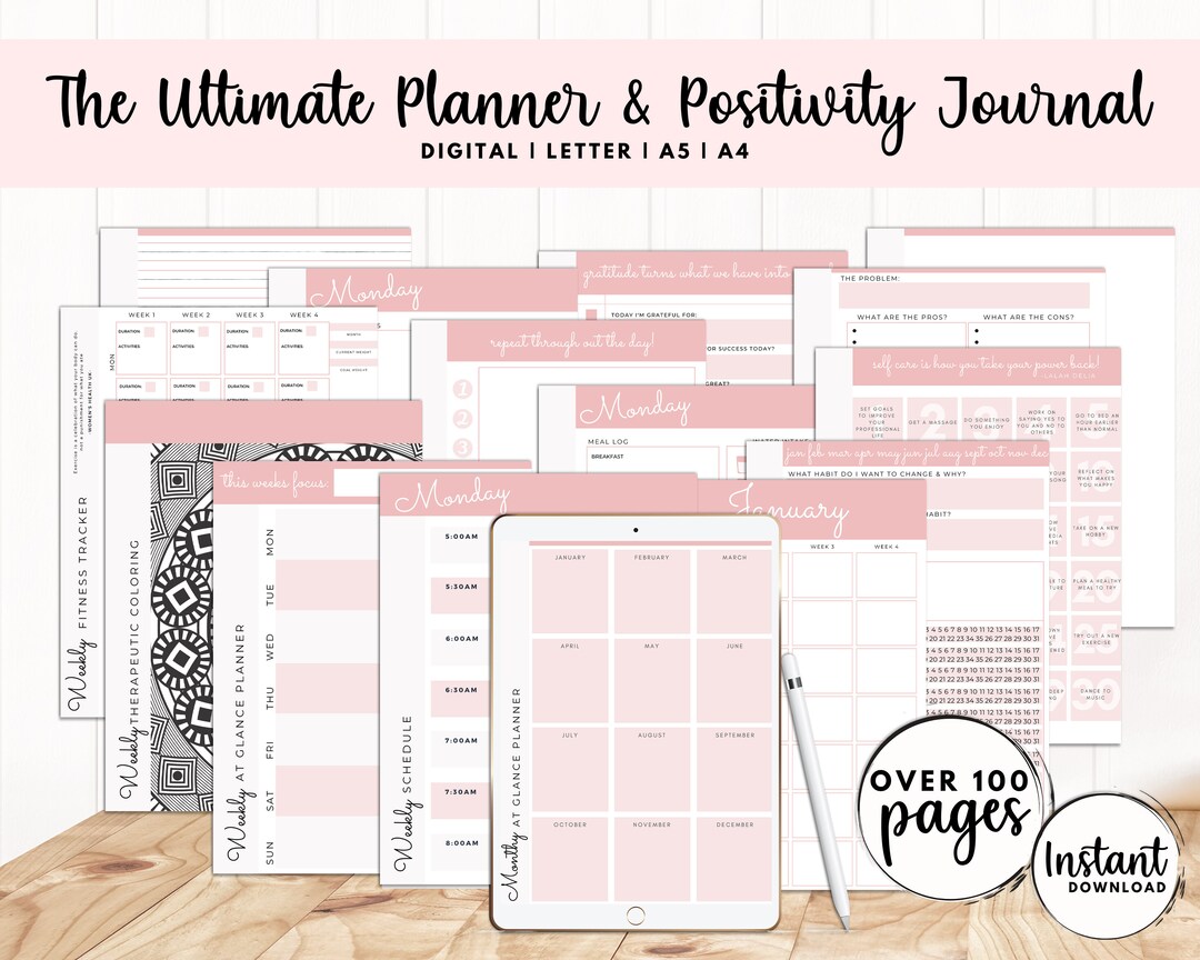 The Ultimate Planner & Positivity Journal | Digital Planners ...