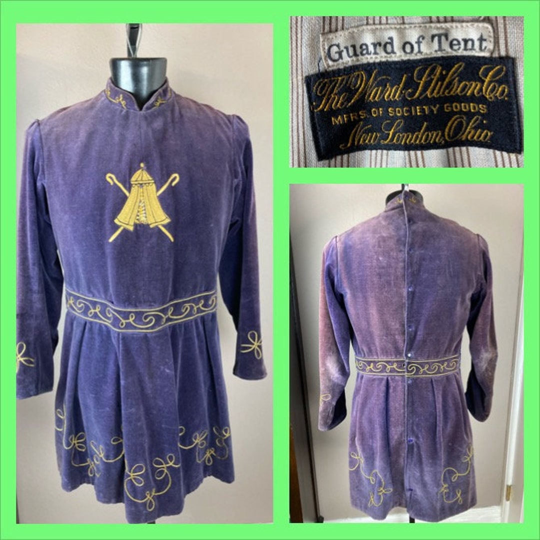 Antique Early 1900s Ward Stilson Company Purple Velvet Ceremonial Guard ...