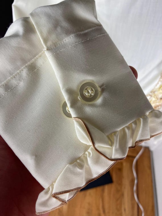 1970s After Six Tall Man Yellow Ruffled Tuxedo Shirt … - Gem