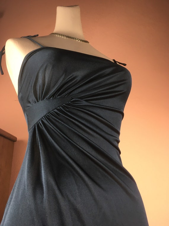 1970s Sexy Sheer Funky Disco Dress With Asymmetrical… Gem