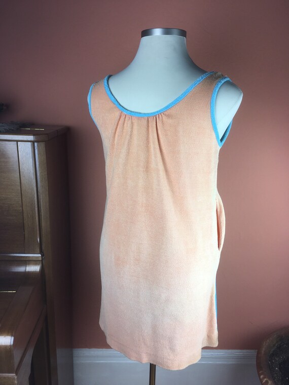 1960s / 1970s Frog Themed Stretch Terry Cloth Dress -… - Gem