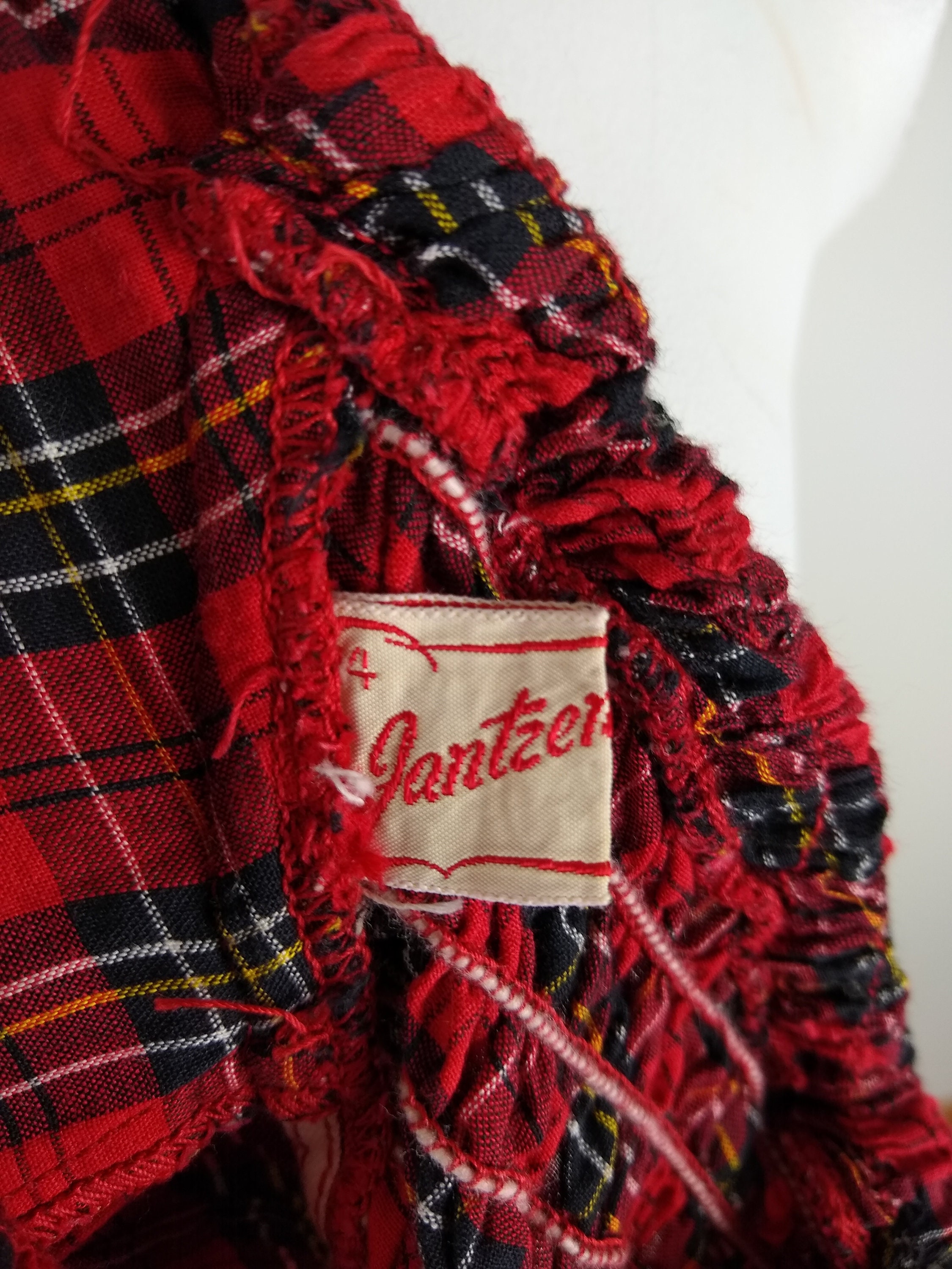 1940s / 1950s Jantzen Red Plaid Swimsuit / Sunsuit Size 4 - Etsy
