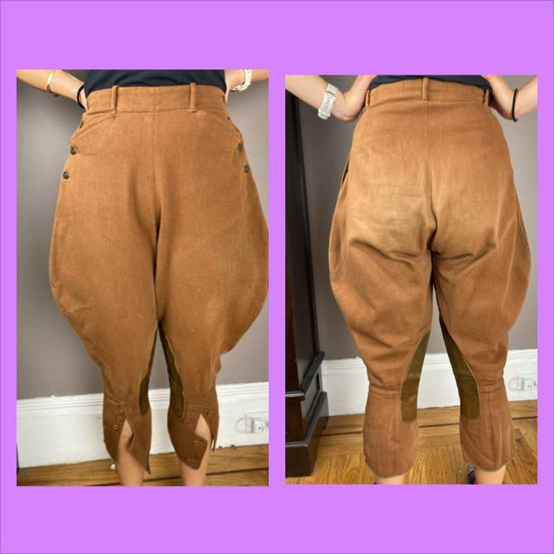 1930s Brown Cotton Jodhpurs / NRA Vintage Riding Pants - 26W - Etsy