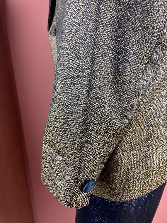 1960s Gold Metallic Rat Pack Dinner Jacket - Medium - Gem