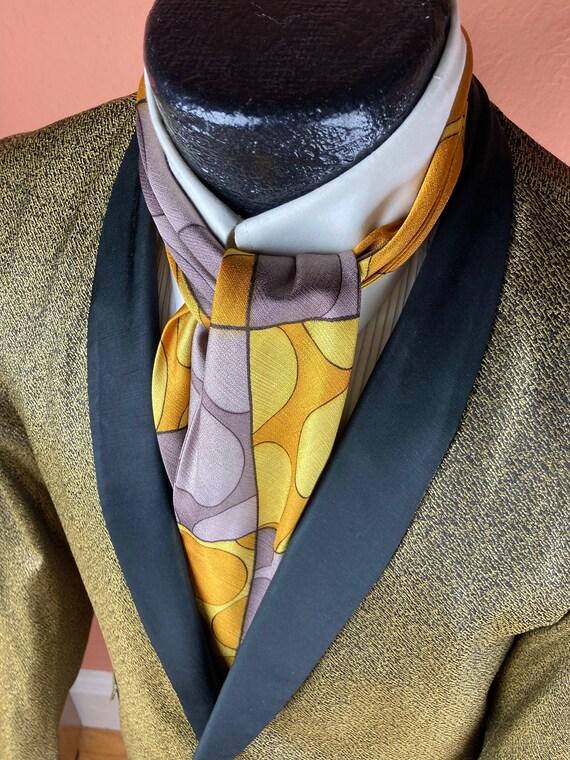 1960s Gold Metallic Rat Pack Dinner Jacket - Medium - Gem