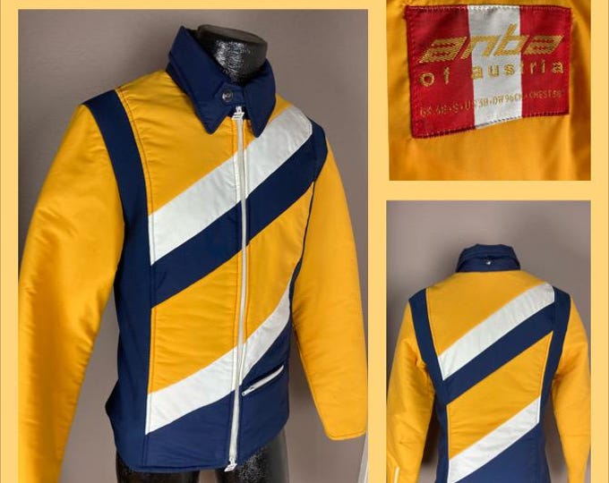 1970s Anba Colorblocked Ski Jacket - Men’s Size 38 - Etsy