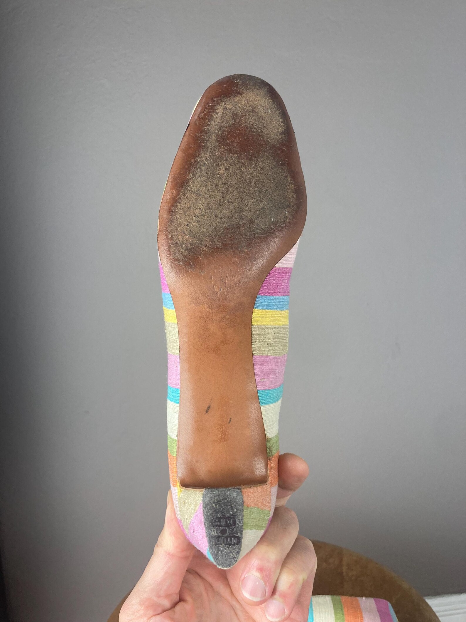 1960s Dominic Romano Pastel Fabric Easter Shoes - Size 8 1/2 - Minor ...