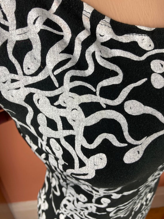 1990s Ameba Cotton Jersey Sperm Minidress - Medium - Gem