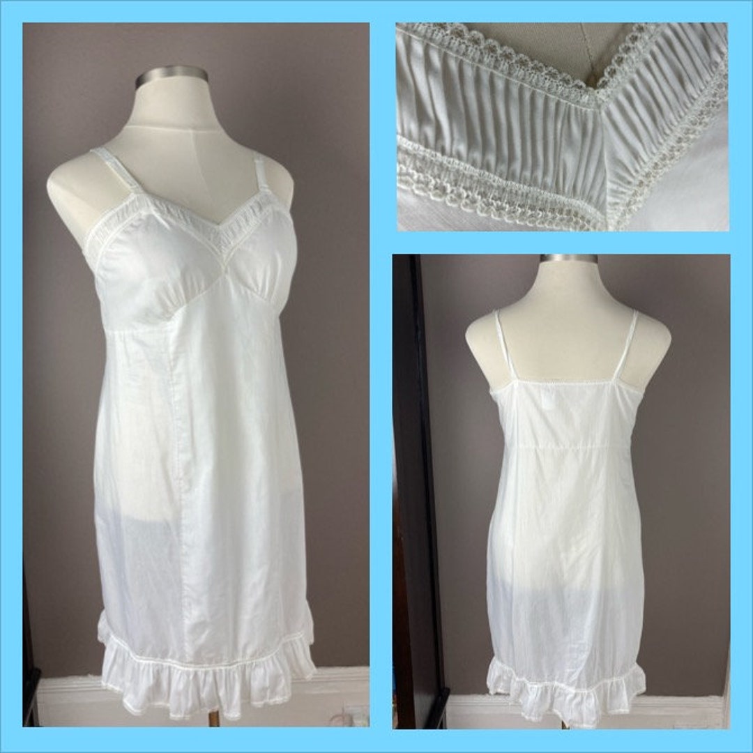 Vintage Sliperfection White Slip - Large - Etsy