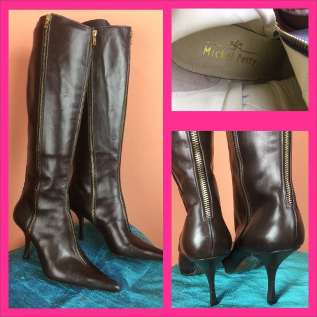 1990s Old Stock Michel Perry Tall Boots - Etsy