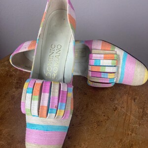 1960s Dominic Romano Pastel Fabric Easter Shoes - Size 8 1/2 - Minor ...