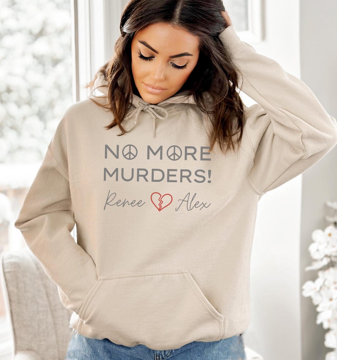 No More Murders Hoodie | Peace and Social Justice for Alex Pretti and ...