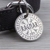 Nordic Viking Dog Tag, Norse Viking Runes Keyring, Tribal Celtic Aztec ...