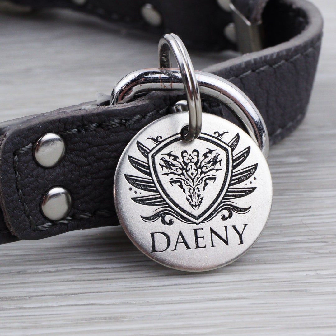 Personalized Pet Tag - Royal Dragon Crest - Custom Dog Cat ...