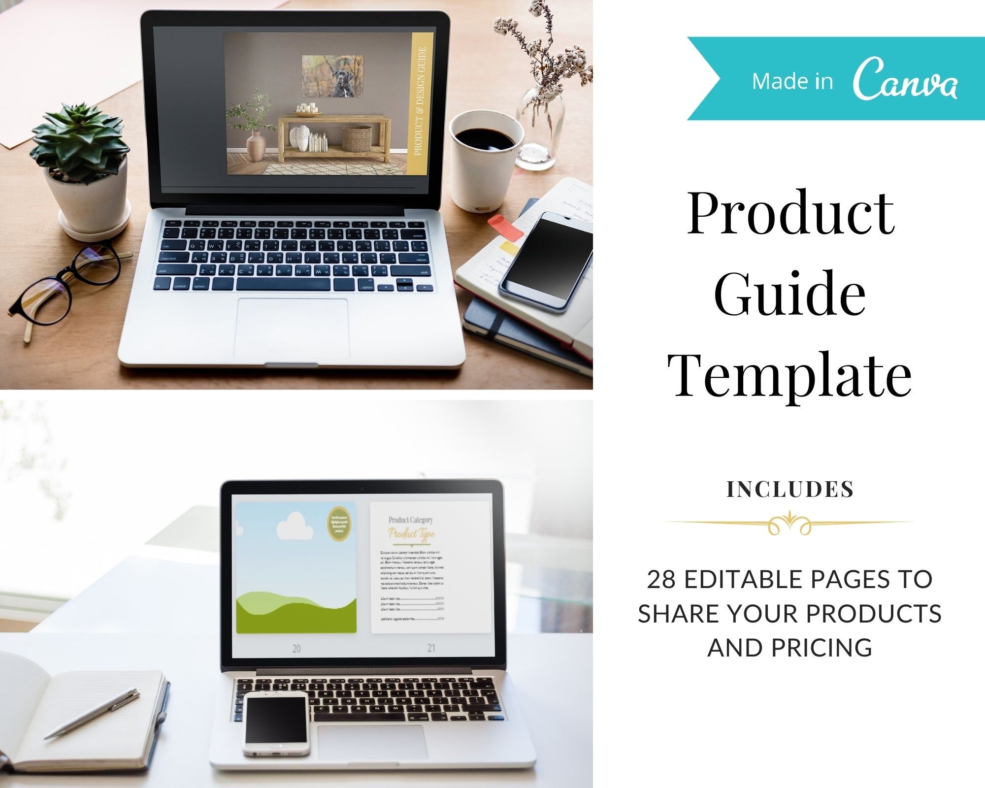 Canva Product Guide Template for Photographers | Etsy