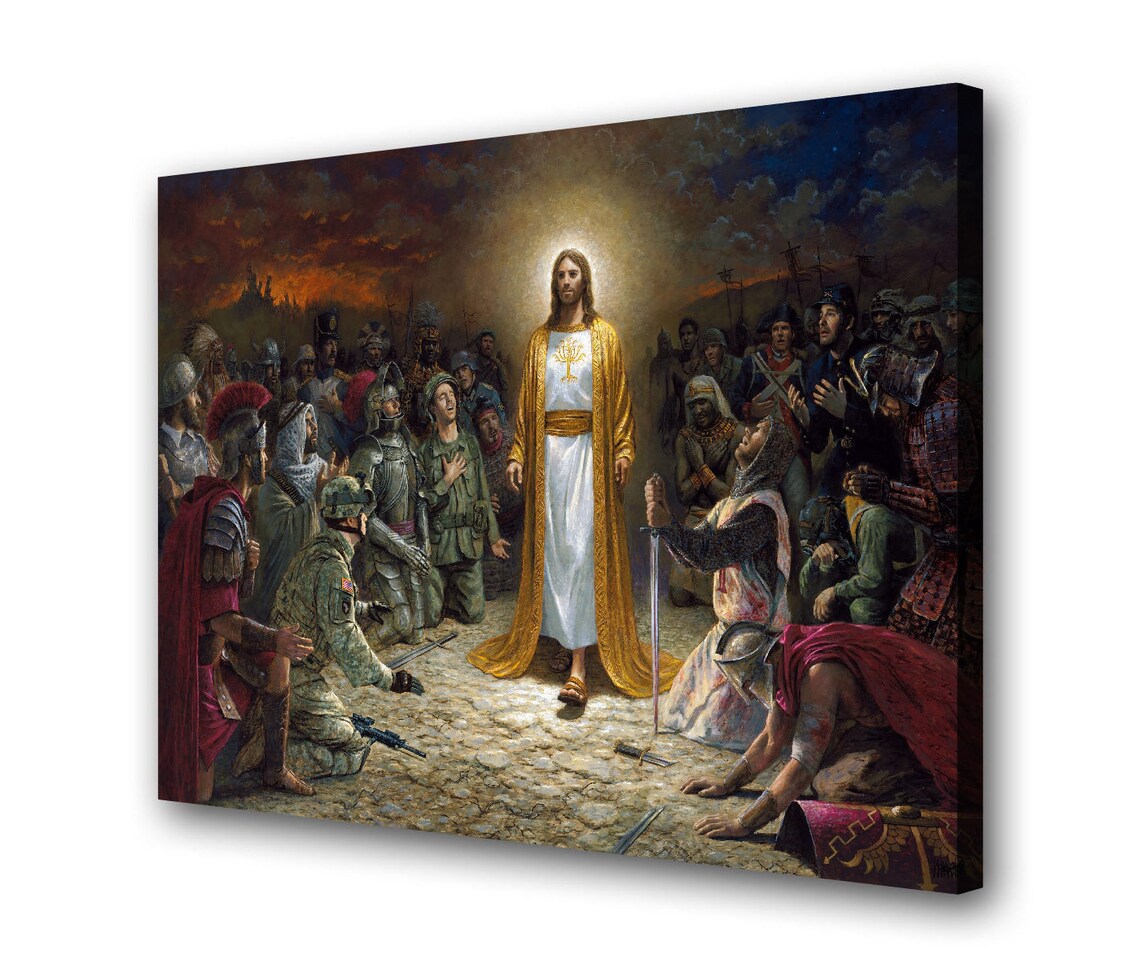 Religious Canvas Christian Wall Art Jesus Christ Painting | Etsy