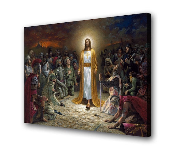 Religious Canvas Christian Wall Art Jesus Christ Painting | Etsy