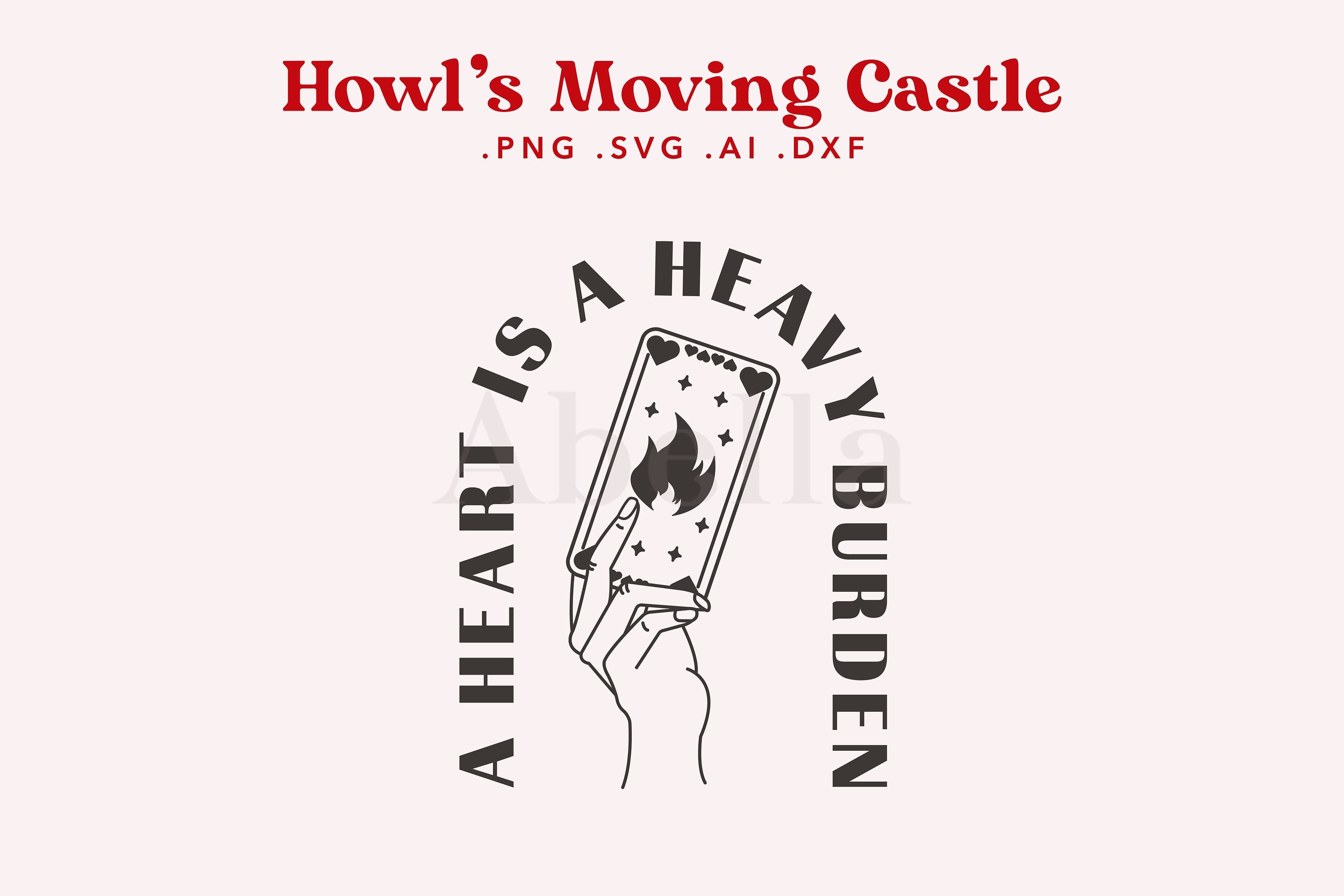 Howl's Moving Castle SVG FILE Calcifer SVG A Heart is a - Etsy Hong Kong
