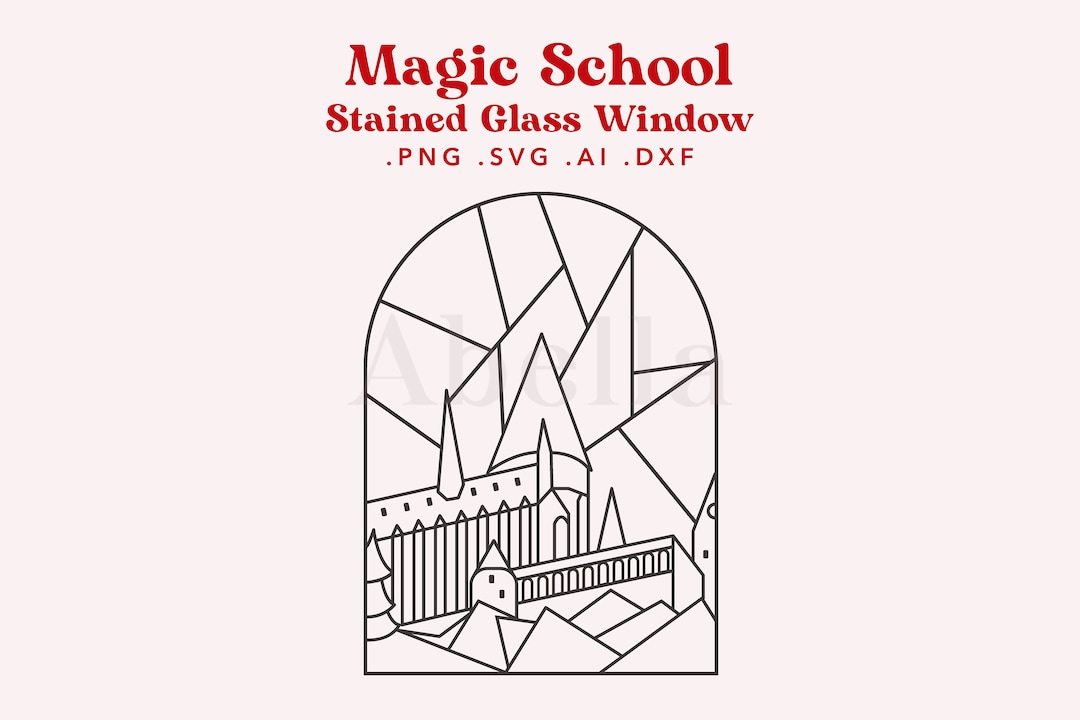 Buy Magic School SVG FILE Wizards School SVG Stained Glass Online in ...