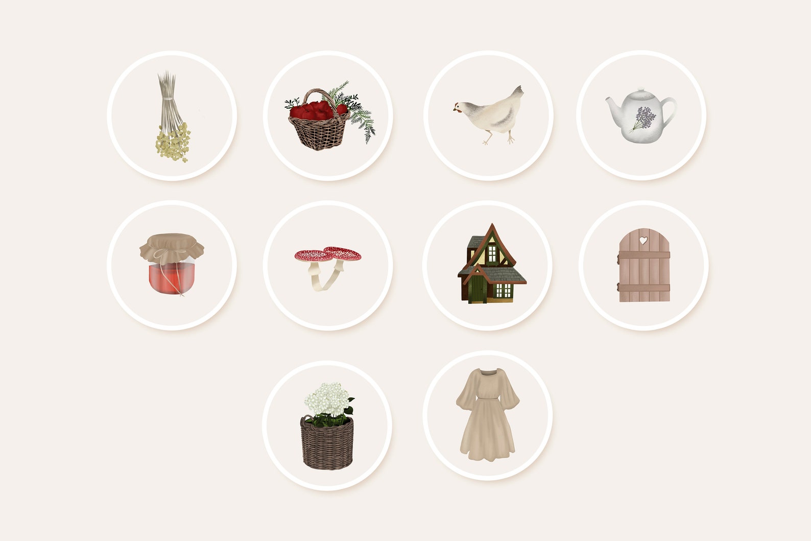 Cottagecore Instagram Story Highlights Icons, 10 Watercolor Instagram ...