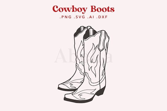 Cowboy Boots SVG FILE Western SVG Cowgirl Boots Cut Files - Etsy India